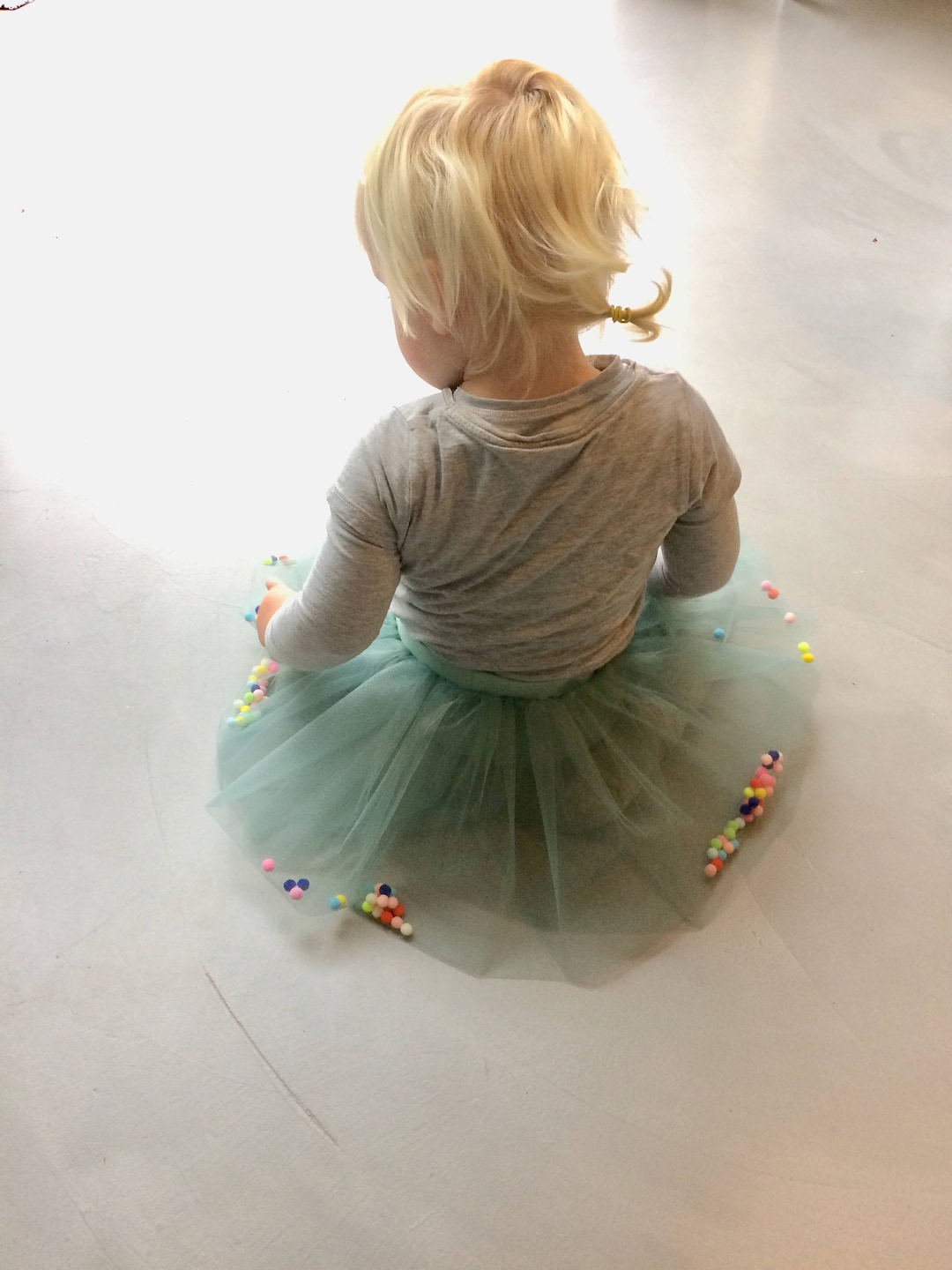 Rokje Met Pompons Tulle Rokje Tutu Tulle Rokje Met Pom Poms Tuturokje ...