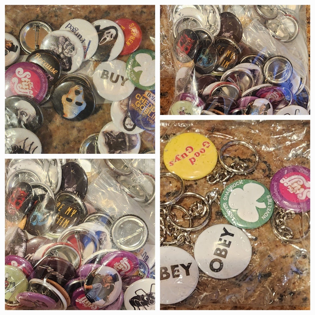 Limited Edition Horror Buttons Lot Collectible Mixed Horror Buttons for ...