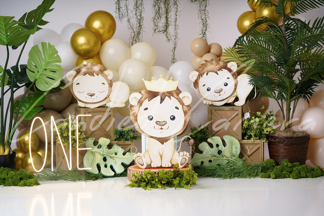 Baby Lion Digital Backdrop - Etsy