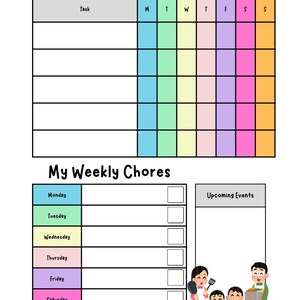 Kids Chore Chart - Etsy