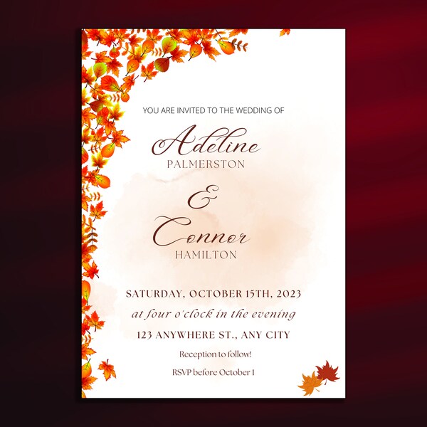 Autumn Invite - Etsy