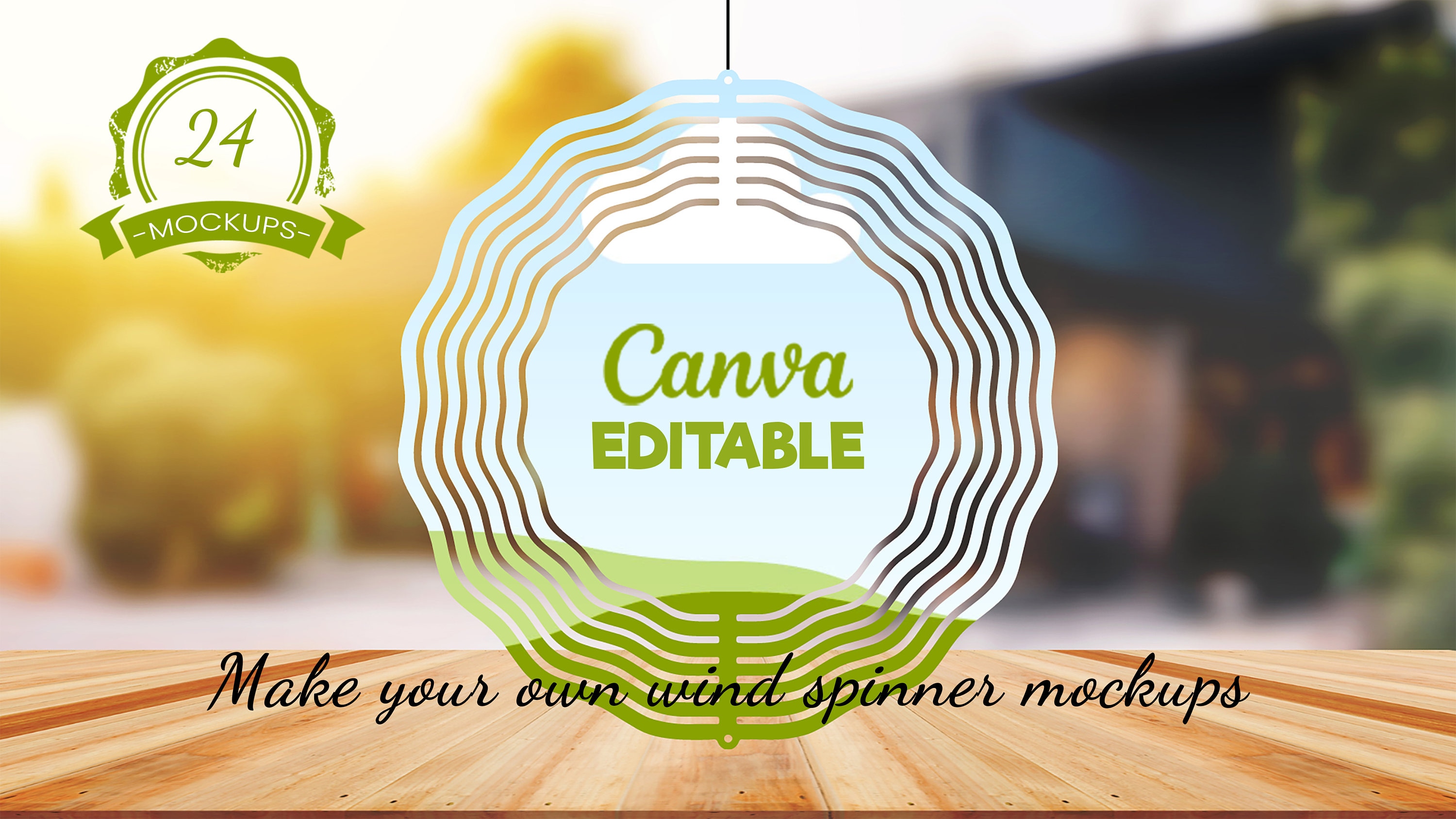 Wind Spinner Canva Mockup Templates SET OF 24 - Etsy