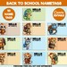 Back to School Name Tags, Classroom Critter Labels, Kids Name Tag ...