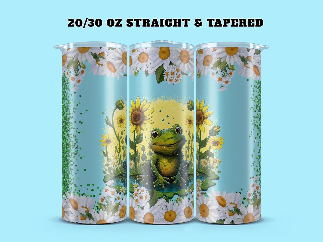 20, 30 Oz Cute Frog Sublimation Tumbler Design | Happy Frog Tumbler ...