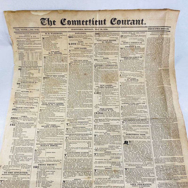 Antique Newspaper - Etsy