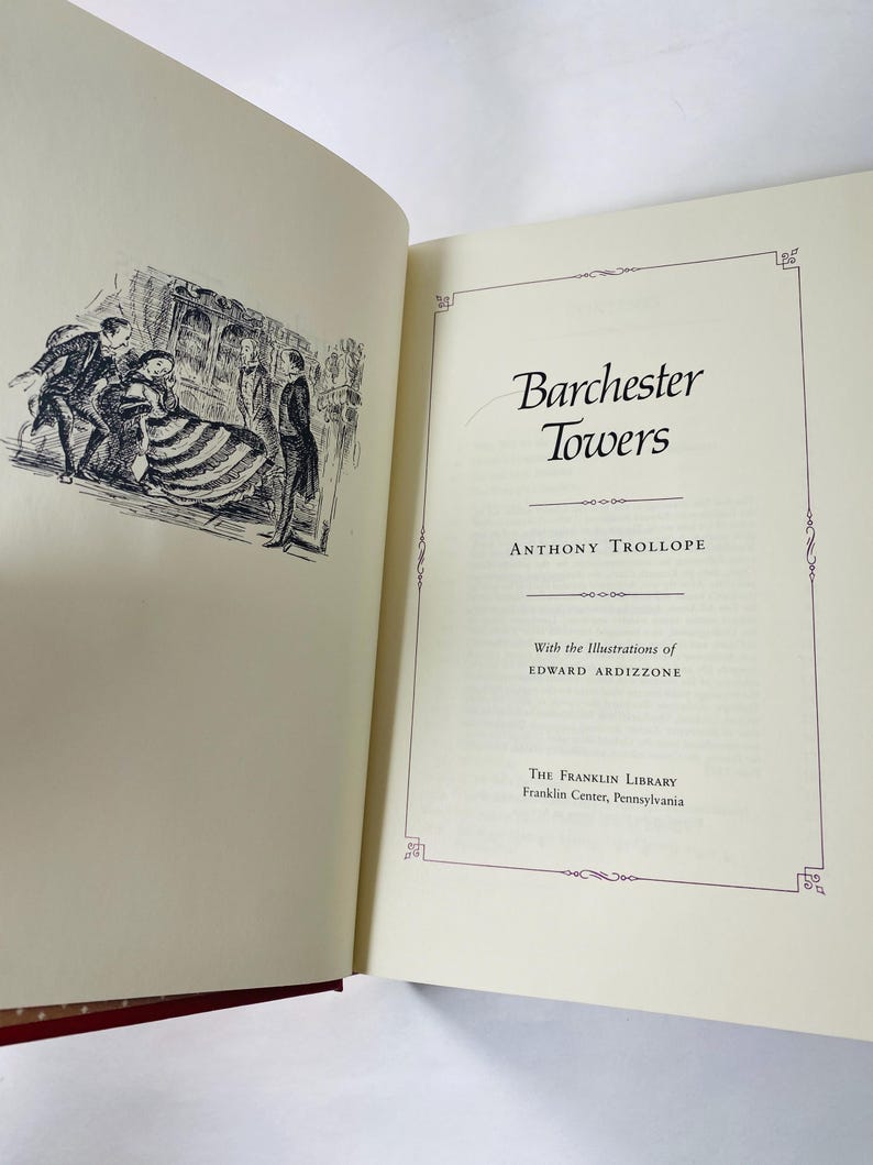 Barchester Towers GORGEOUS Vintage Leather Book by Anthony Trollope ...
