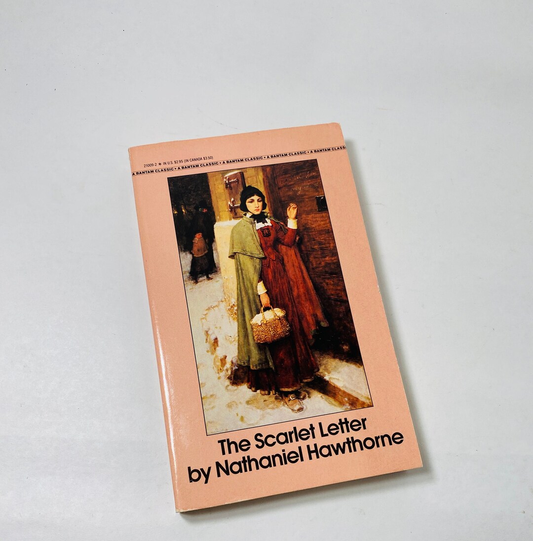 1986 Scarlet Letter Vintage Pink Bantam Paperback Book by Nathaniel ...