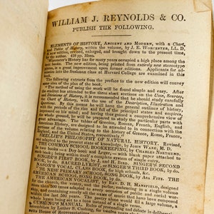1849 Mathematics RARE Pre Civil War Arithmetic Textbook Inductive ...