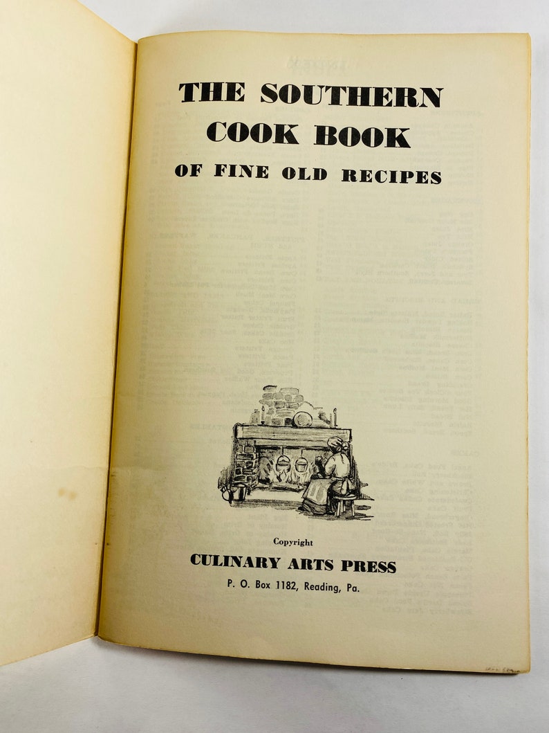 Southern Cook Book of Fine Old Recipes Circa 1939 Vintage Booklet by ...