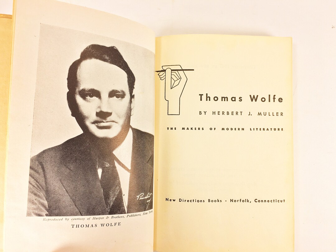 Thomas Wolfe by Herbert J Muller. Vintage Book Circa 1947. Biography ...