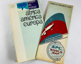 1968 World Map - Etsy