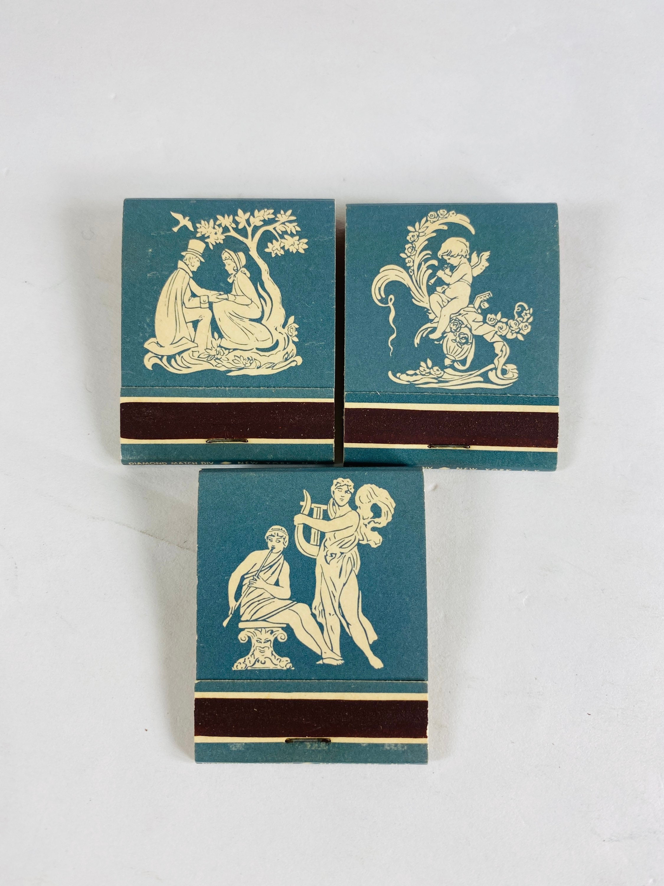 1970 Vintage Diamond Matches Lot 3 UNUSED Blue & White Angelic ...