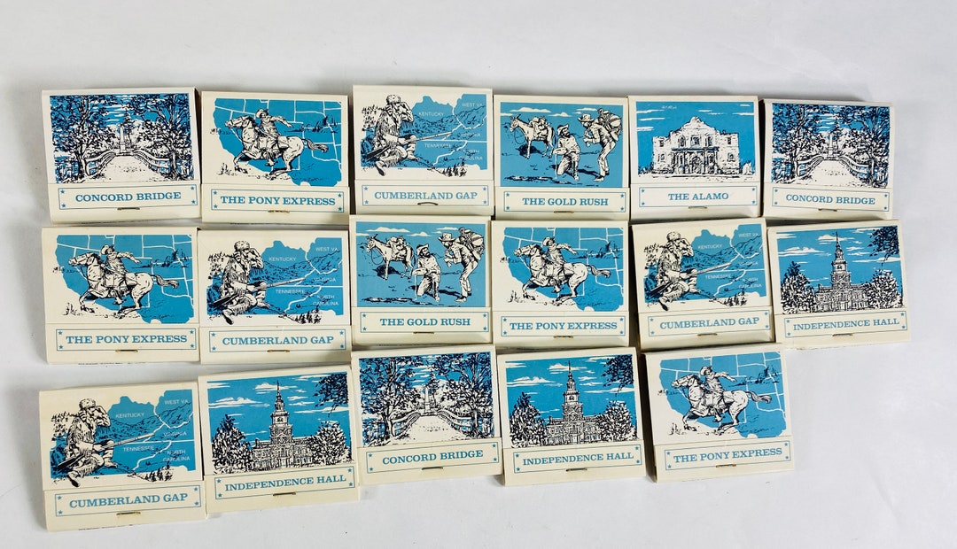 1960 Vintage Lot UNUSED Diamond Historic America Matches Pony Express ...