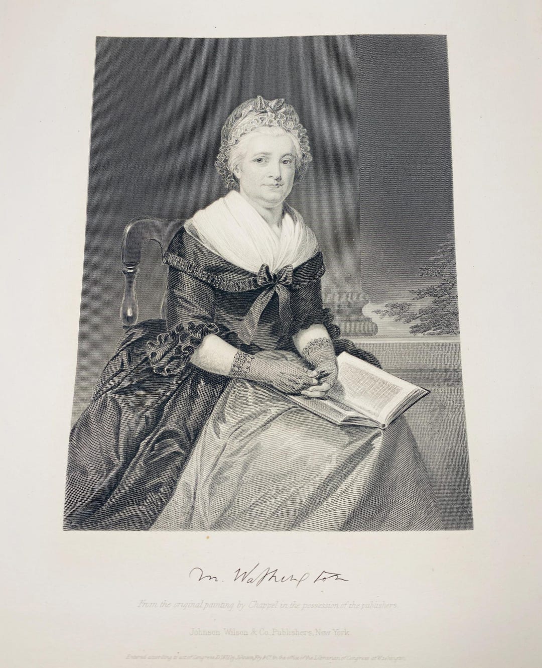 Martha Washington Portrait Johnson & Wilson of New York Circa 1899 Wall ...