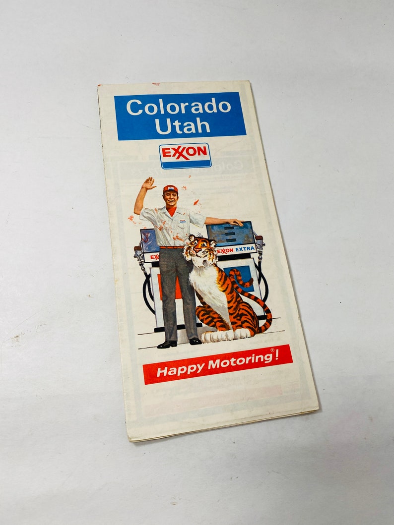 Exxon Vintage Road Map Lot Circa 1970 Happy Motoring! Texas Colorado ...
