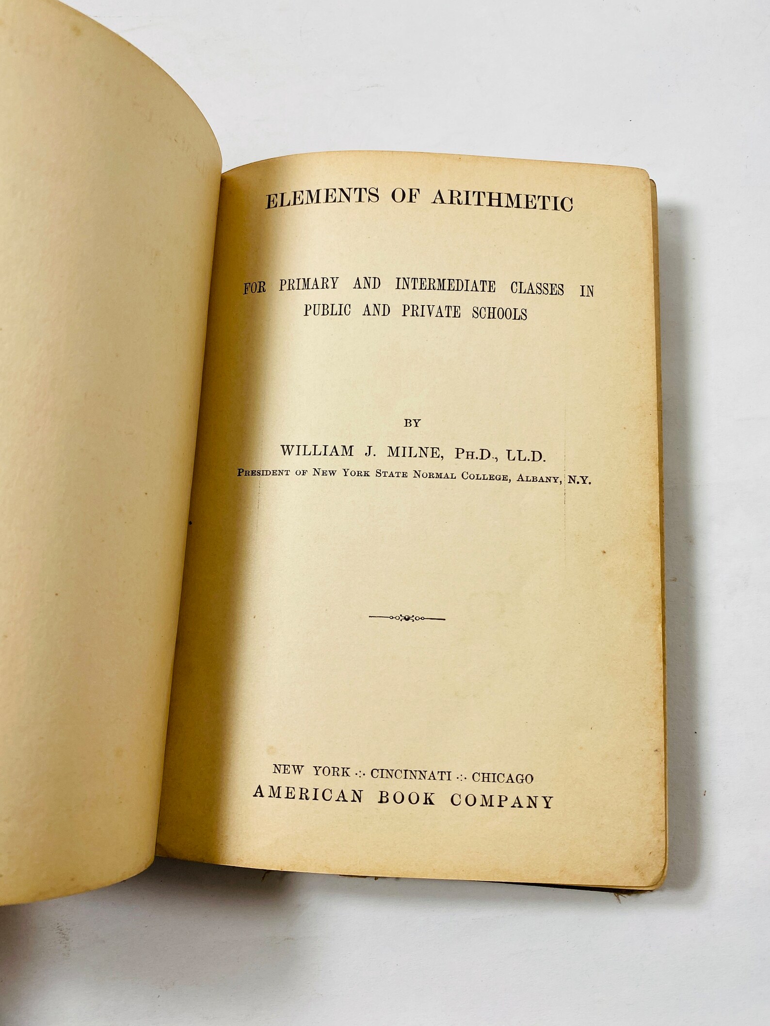 1893 William Milne Antique Mathematics Juvenile Arithmetic Textbook ...