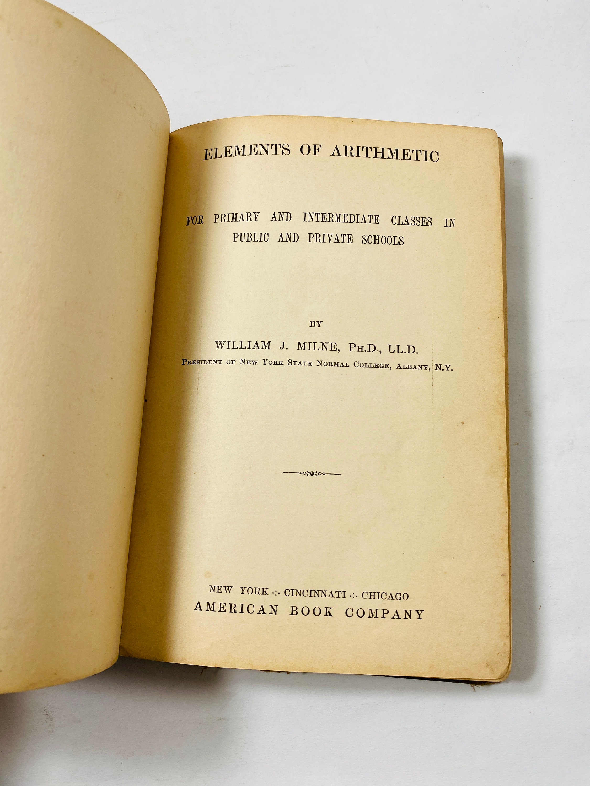 1893 William Milne Antique Mathematics Juvenile Arithmetic Textbook ...