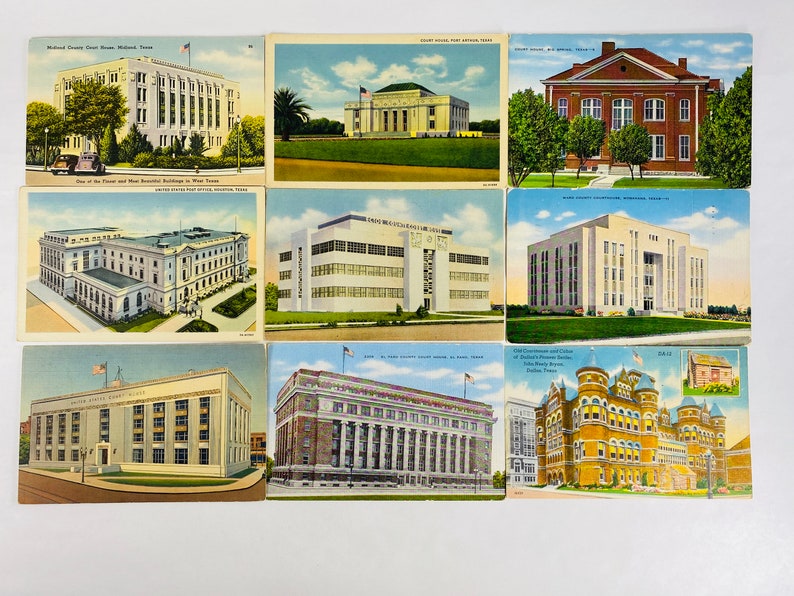 Texas 1950s Vintage Linen Postcards Houston, Beaumont, Port Arthur ...