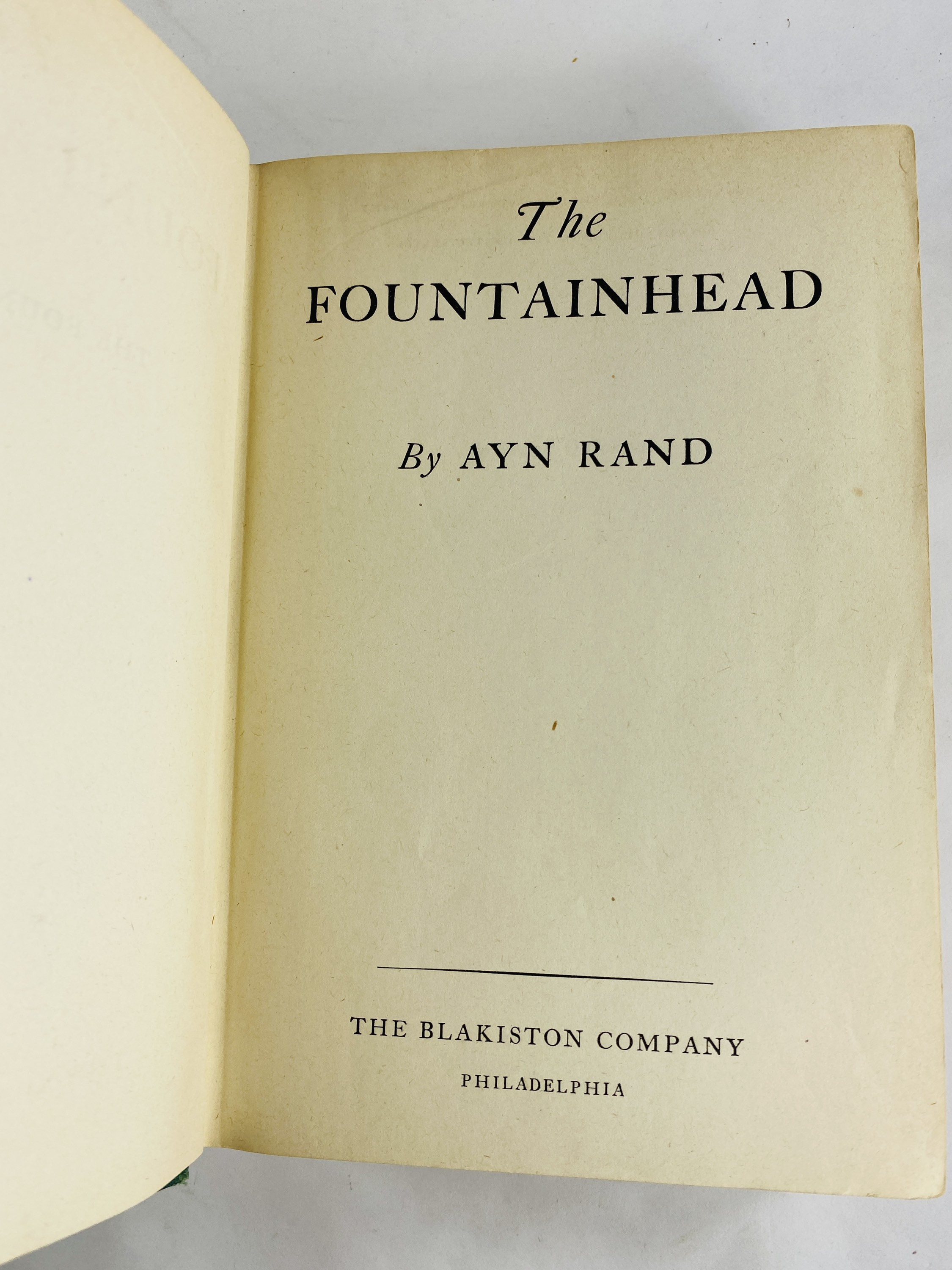 Fountainhead by Ayn Rand FIRST EDITION 12th Printing Circa - Etsy