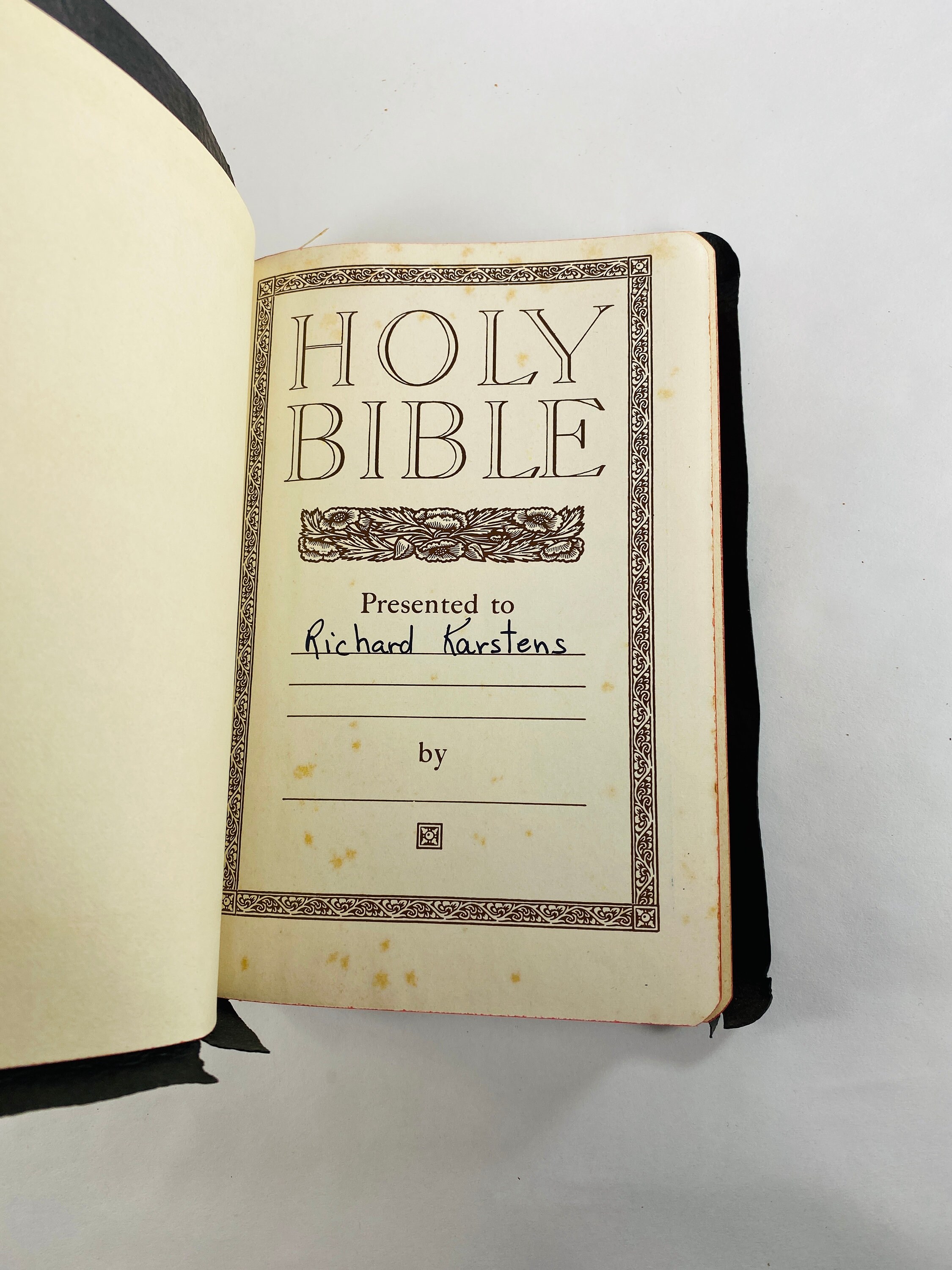 Red Letter Edition Holy Bible black leather circa 1935 86 | Etsy