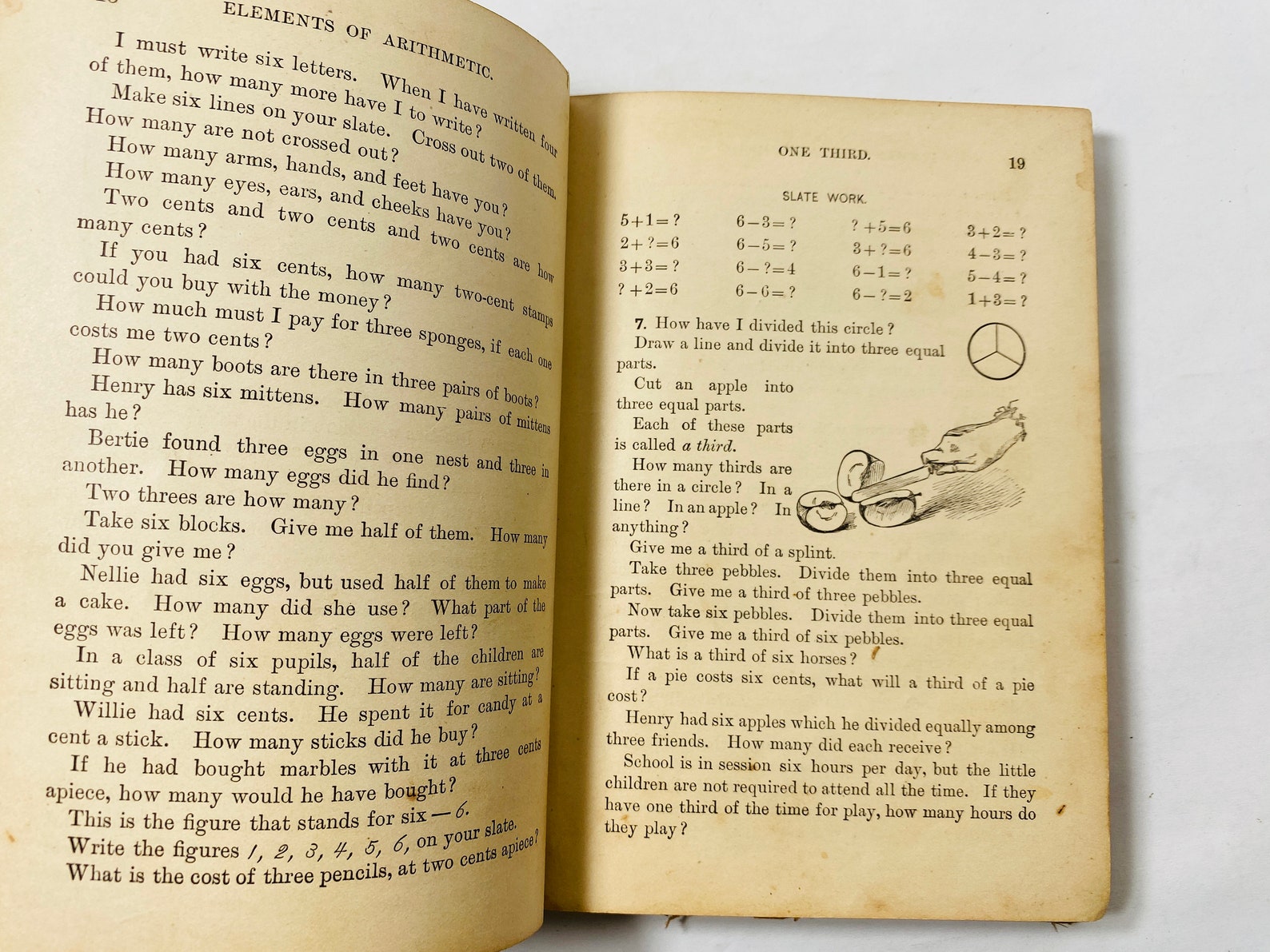 1893 William Milne Antique Mathematics Juvenile Arithmetic Textbook ...