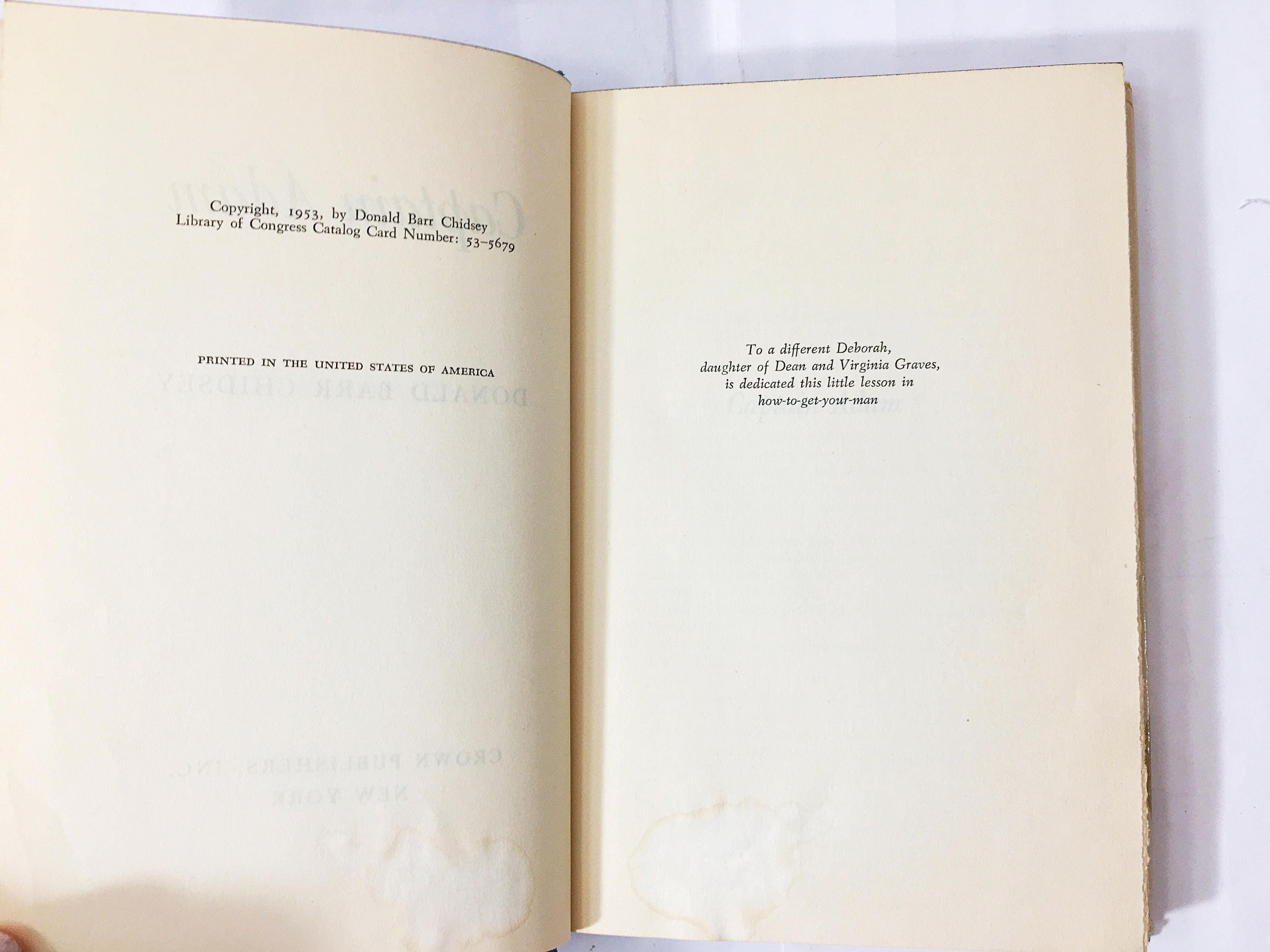 Captain Adam Vintage FIRST EDITION Book About Love and Independence ...