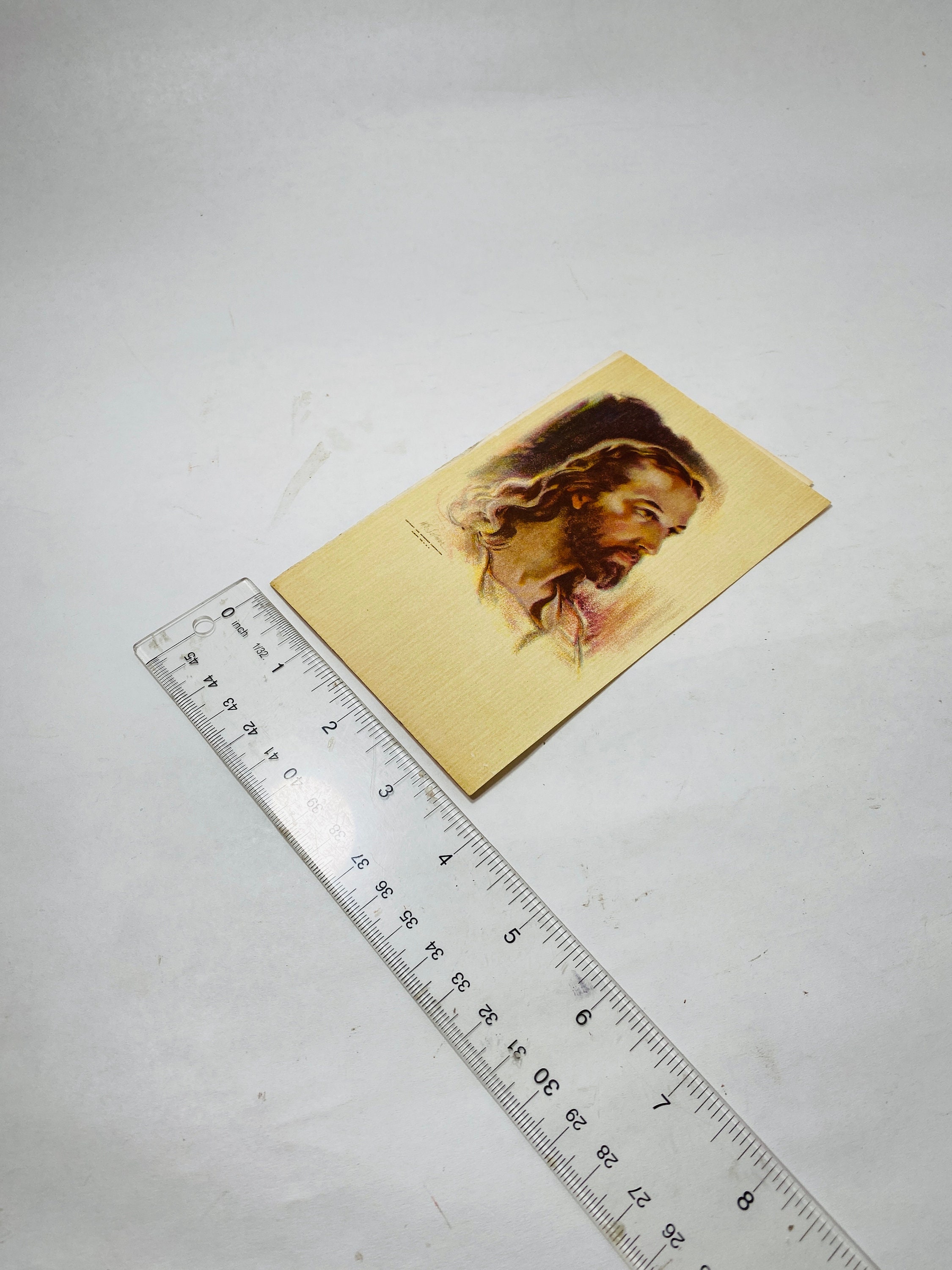 1950 Vintage Jesus Christ Card Holy Folding Card Christian Collectible ...