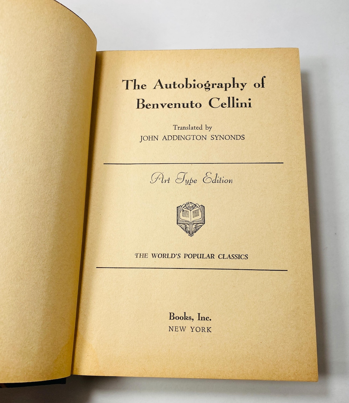 Benvenuto Cellini Vintage Autobiography Book Circa 1930 About This ...