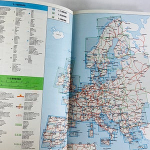 1970s Europa Vintage Europe Atlas Maps Collectible Souvenir. Europe ...