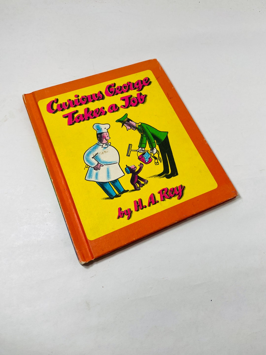 Curious George Gets a Job Vintage Children's Book Circa by HA Rey ...