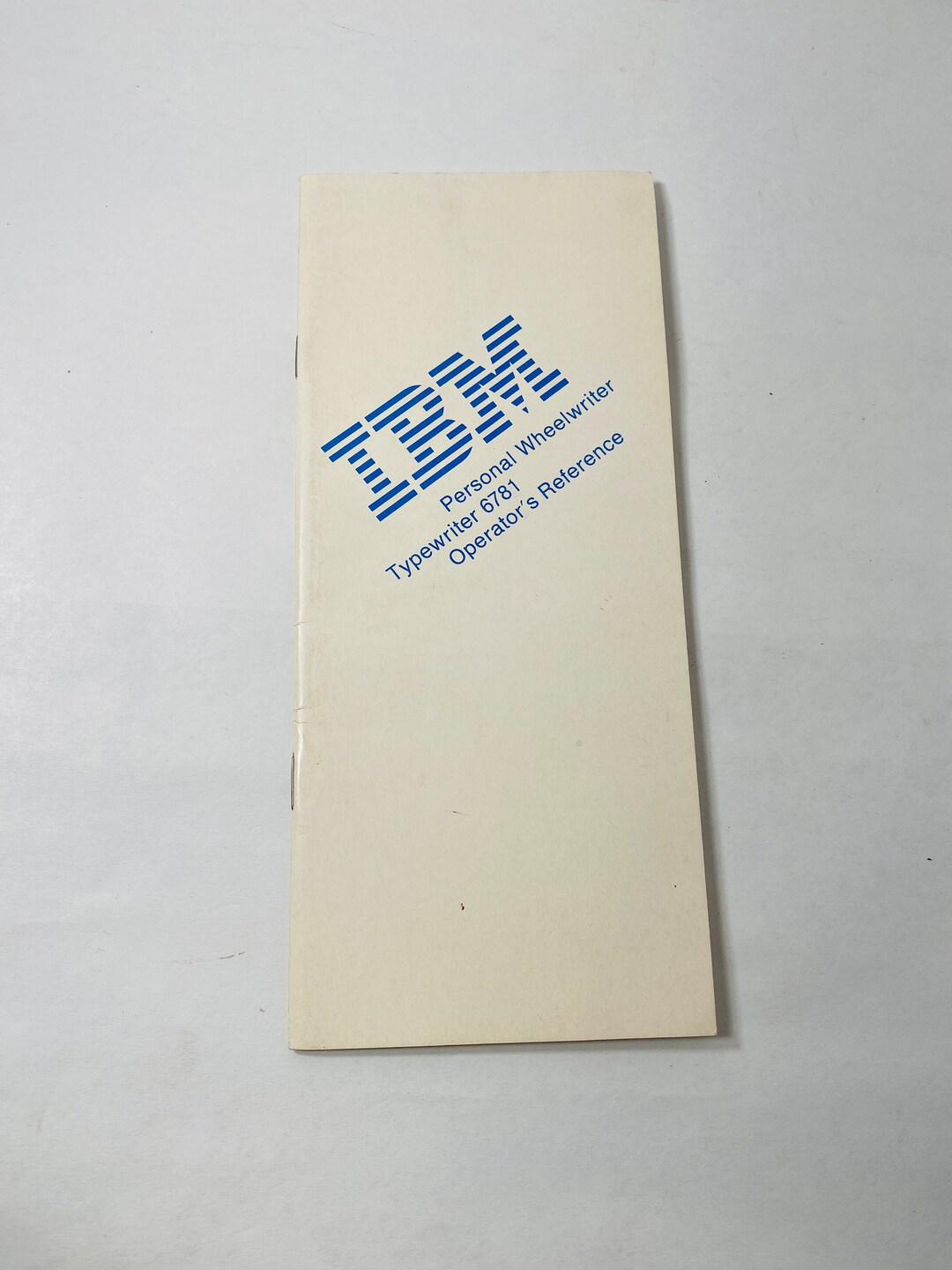 IBM Vintage Typewriter Operator Booklet 6781 Personal Wheelwriter Circa ...
