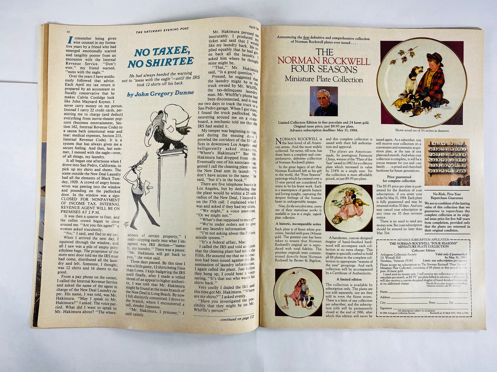 1984 Saturday Evening Post Vintage Magazine With Computer ...
