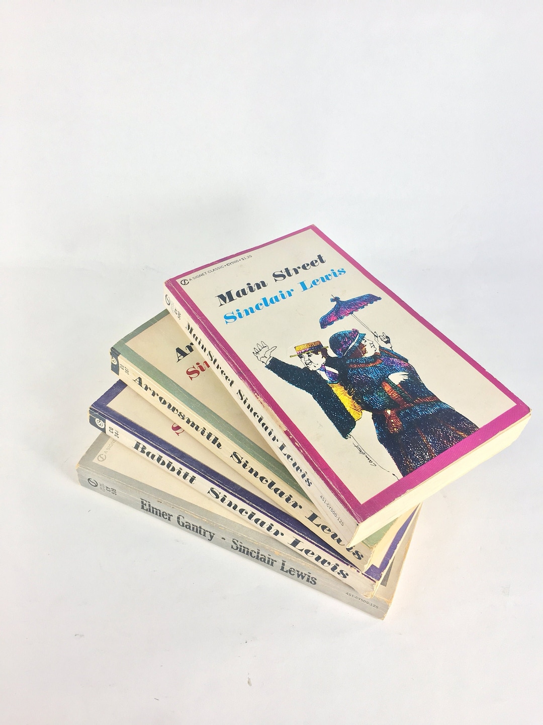 Sinclair Lewis Babbitt Main Street Arrowsmith Elmer Gantry. Vintage Paperback Books Circa 1960s ...