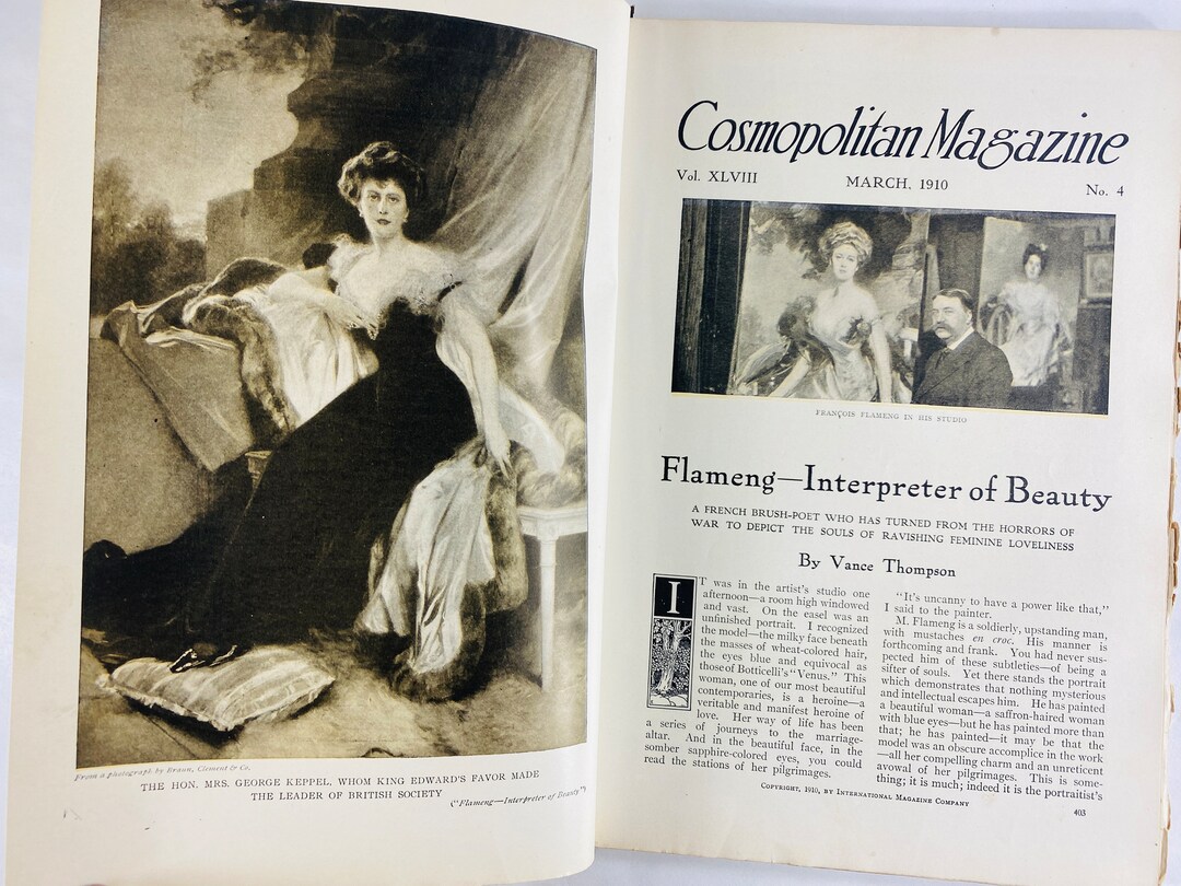 1910 Vintage Cosmopolitan Magazine Vol 48 No 4 Featuring Story of ...
