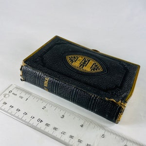 Antique Holy Bible Circa 1887 Vintage Oxford Leather Book KJV King ...