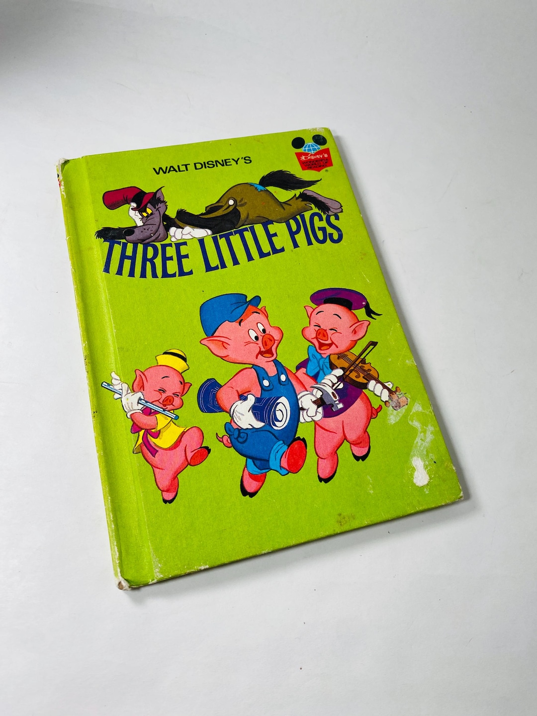1972 Three Little Pigs Vintage Walt Disney Wonderful World of Reading ...