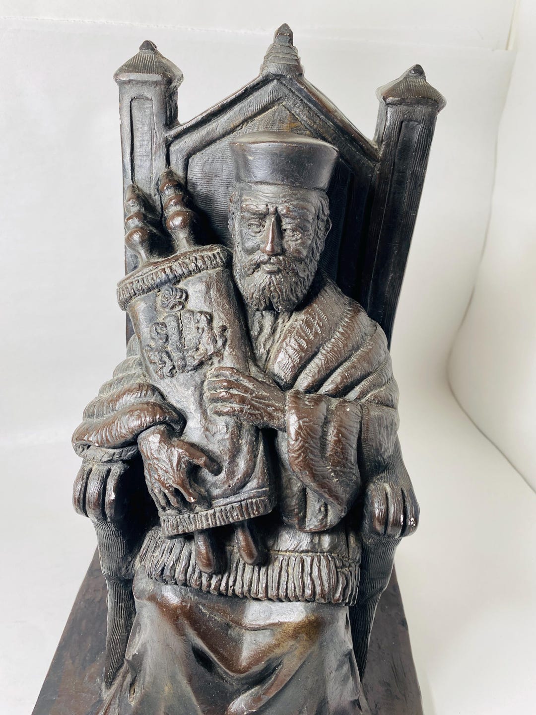 SIGNED Nestor Judaica Sculpture Rabbi Torah Highly Detailed Vintage ...