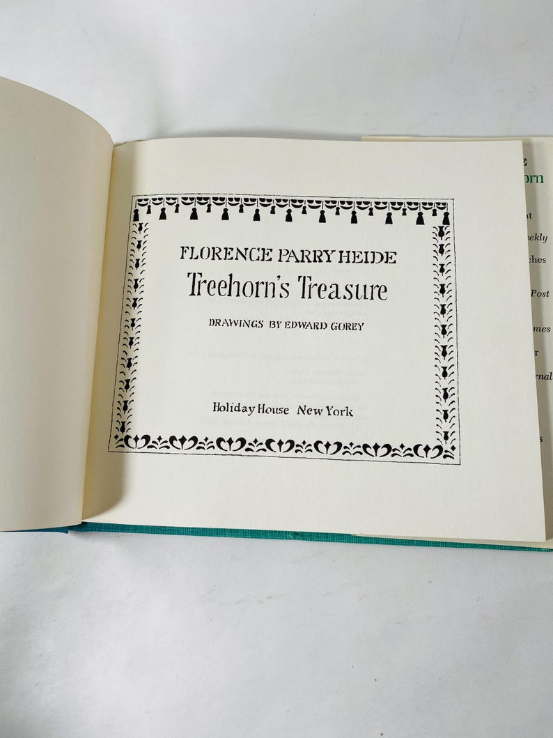 1981 Treehorn's Treasure Illustrated by Edward Gorey FIRST EDITION ...