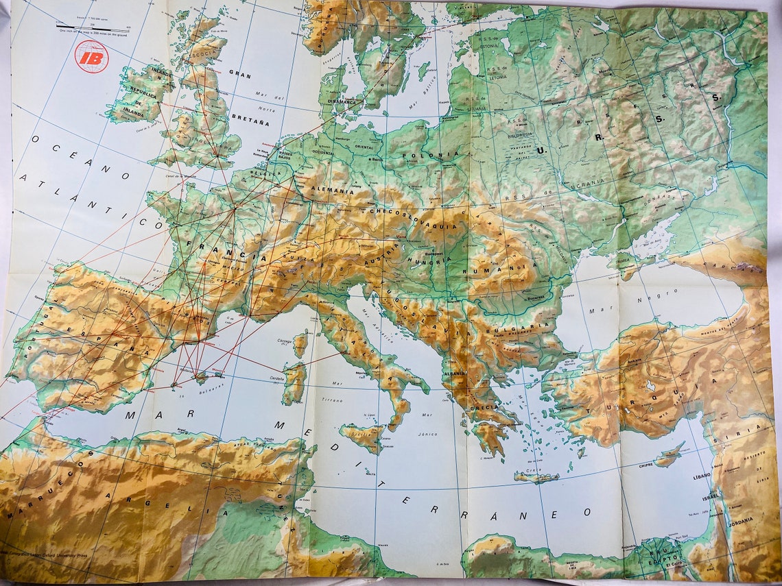 1968 Vintage World Map Lot American President Lines & Iberia - Etsy