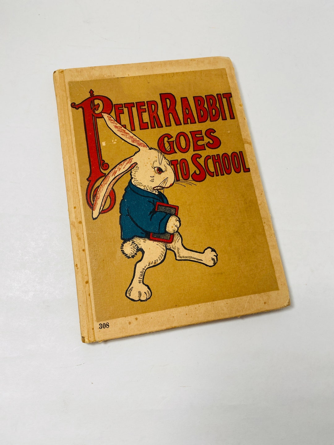 Peter Rabbit Goes to School Vintage Saalfield Book Circa 1917 Children ...