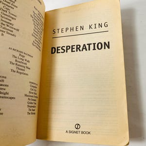 Desperation Vintage FIRST Signet Paperback Book by Stephen King Circa ...