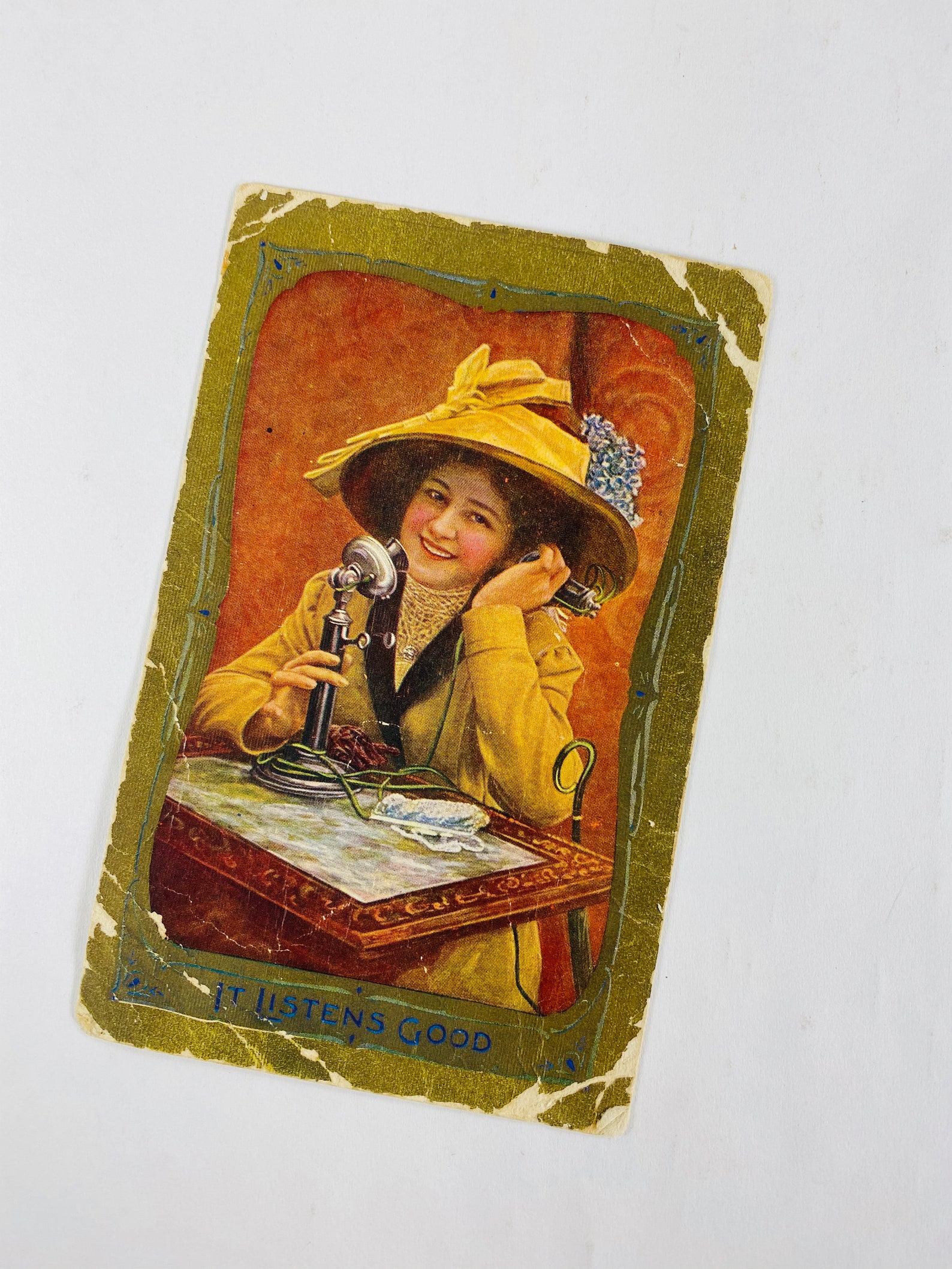 1908 Vintage Glamour Women Postcard Color and B&W Litho RPPC, Stamped ...