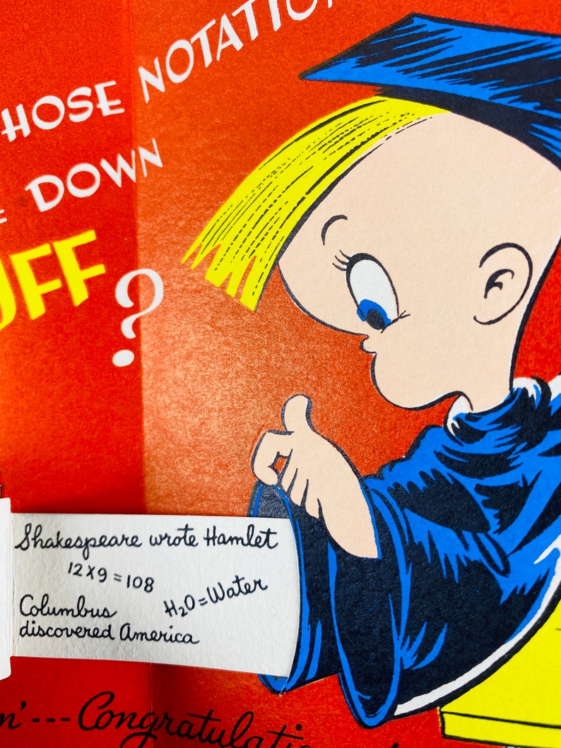 1950 Barker Cards Vintage Graduation Congratulations Card UNUSED ...