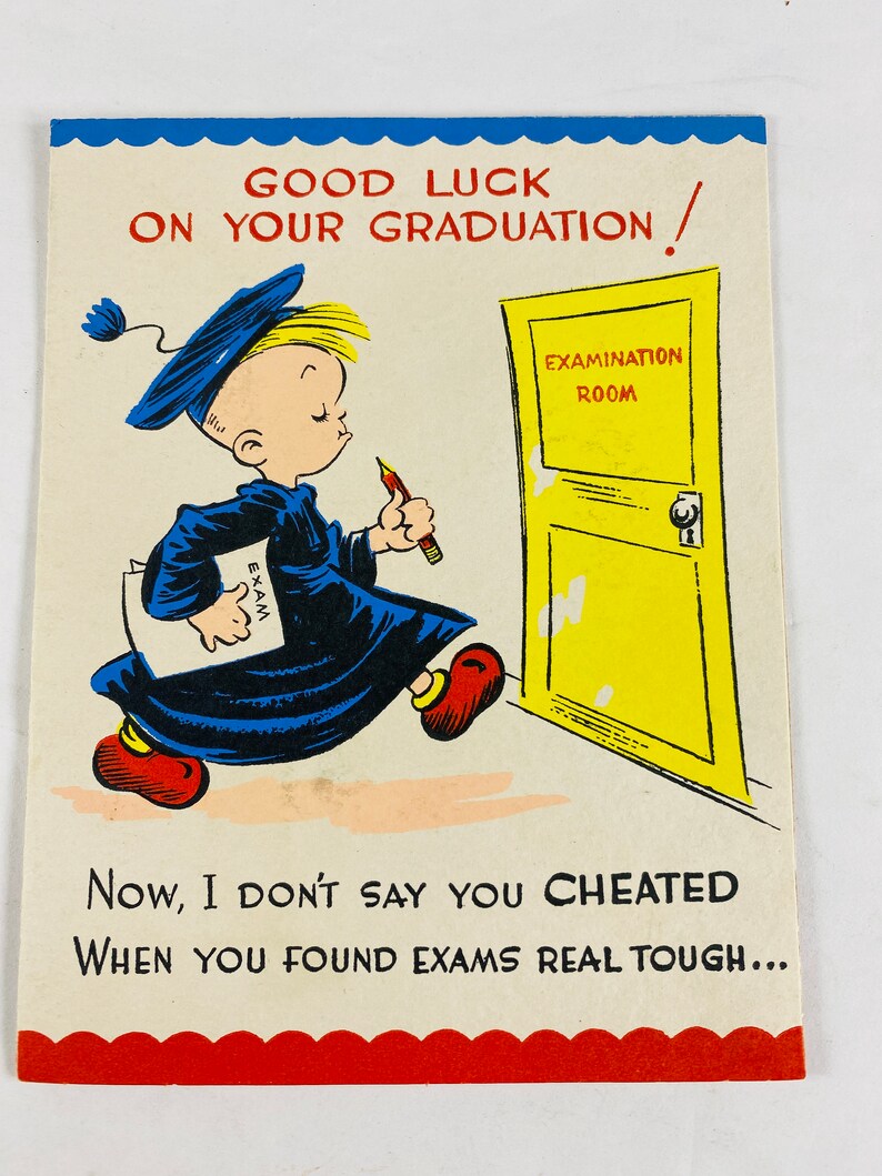 1950 Barker Cards Vintage Graduation Congratulations Card UNUSED ...