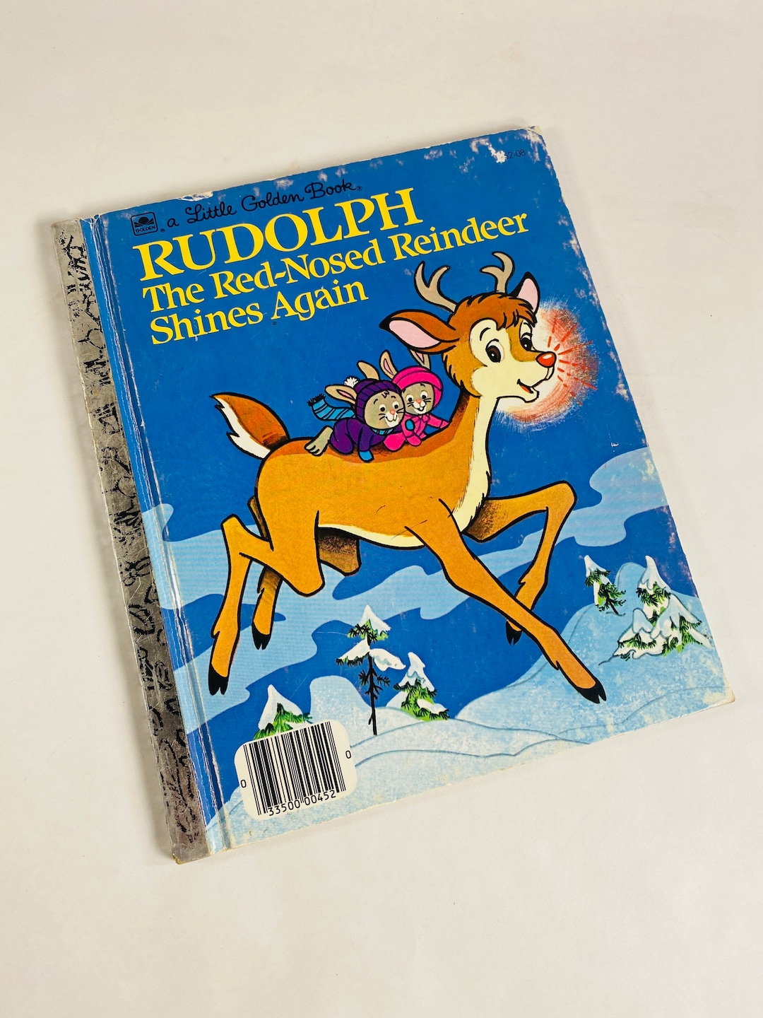 Rudolph the Red-nosed Reindeer Shines Again Vintage Little Golden Book ...