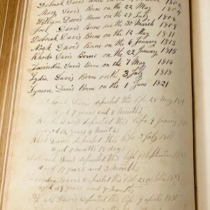 1852 Antique Holy Bible Hall Davis Lucinda William Joel Lymon Arthur ...