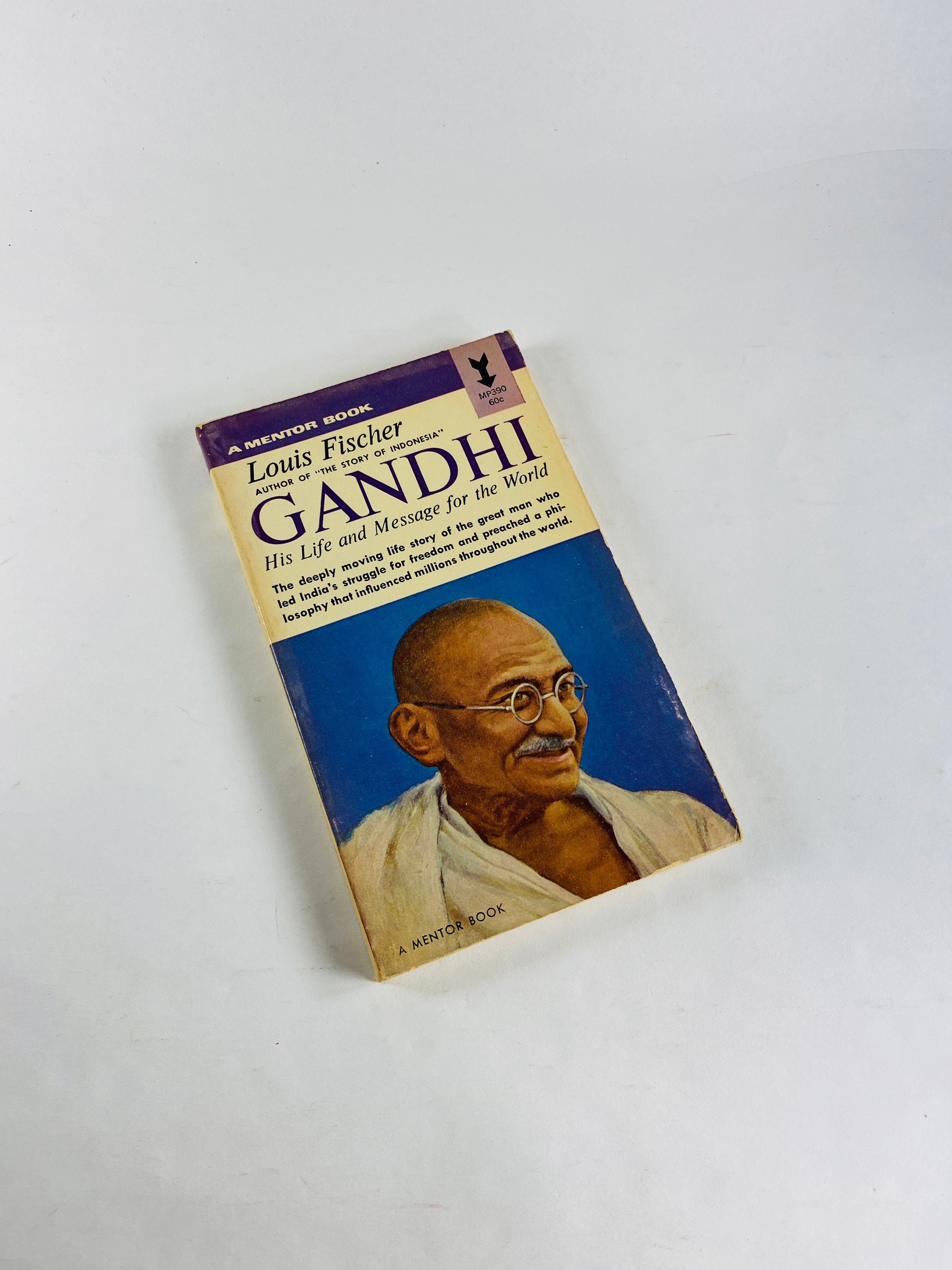 Mahatma Gandhi Vintage Paperback Book by Louis Fischer Circa - Etsy