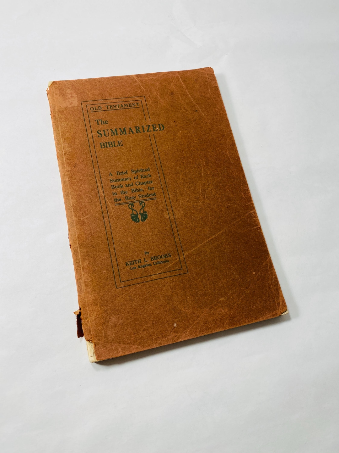 Bible Study Antique Old Testament Summary by Keith Brooks Circa 1919 ...