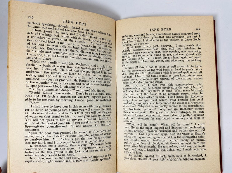 1966 Jane Eyre by Charlotte Bronte Vintage Book Printed in London ...