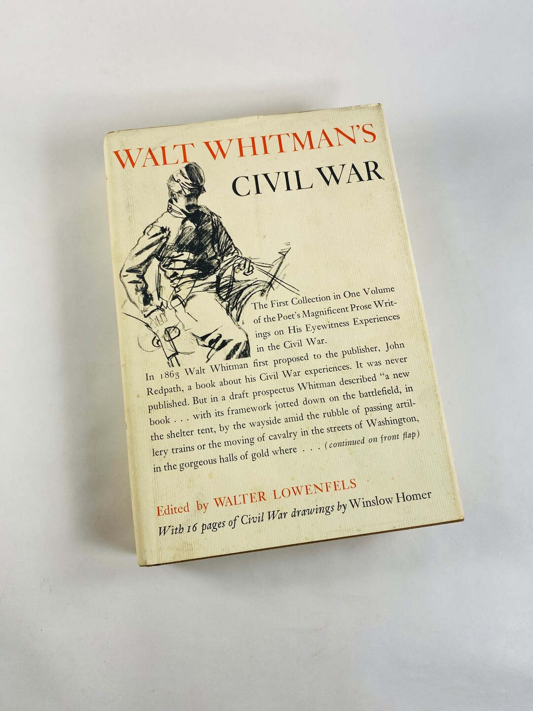 Walt Whitman’s Civil War Vintage Book of Union & Confederate Soldiers ...
